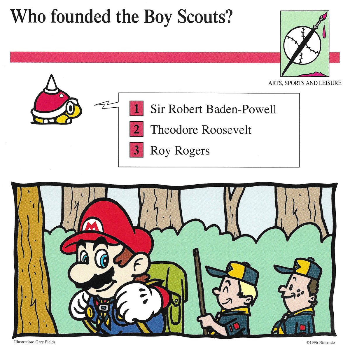 File:Boy Scouts quiz card.jpg - Super Mario Wiki, the Mario encyclopedia