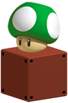 File:SM3DL 1 Up Mushroom Empty Block Artwork.png - Super Mario Wiki ...