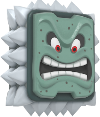 File:Thwomp model SMBW.png - Super Mario Wiki, the Mario encyclopedia