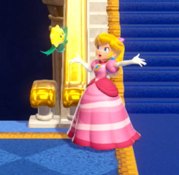 File:PPS Peach and Stella staircase post-slide pose.png - Super Mario ...