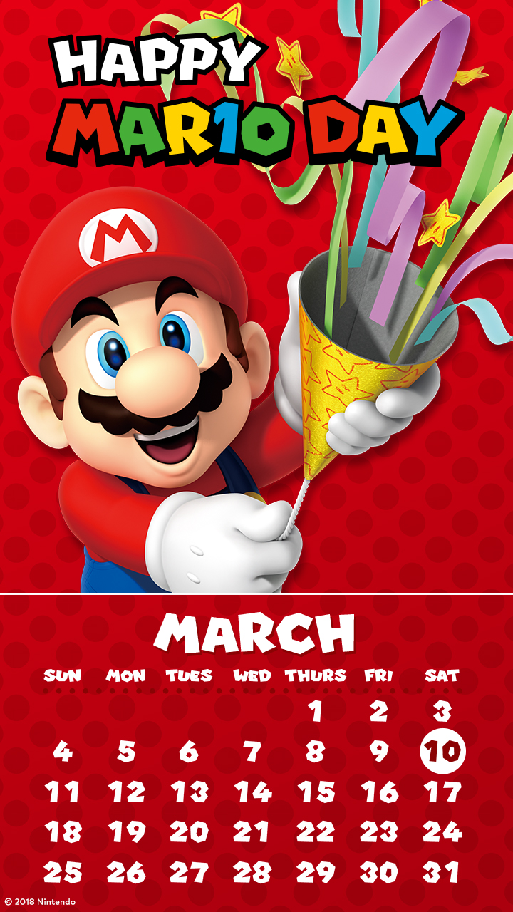 File:Mario Day Calendar Phone Wallpaper.jpg - Super Mario Wiki, the ...