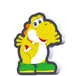File:Standee Posing Yellow Yoshi.png - Super Mario Wiki, the Mario ...