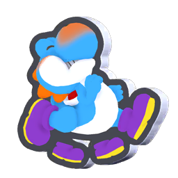 File:Standee Fluttering Light Blue Yoshi.png - Super Mario Wiki, the ...