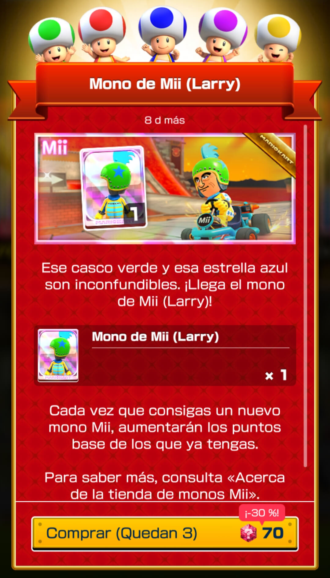 File:MKT Tour121 Mii Racing Suit Shop Larry ES-ES.jpg - Super Mario ...