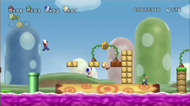 File:NSMBW Prerelease Bramball Screenshot.png - Super Mario Wiki, the ...