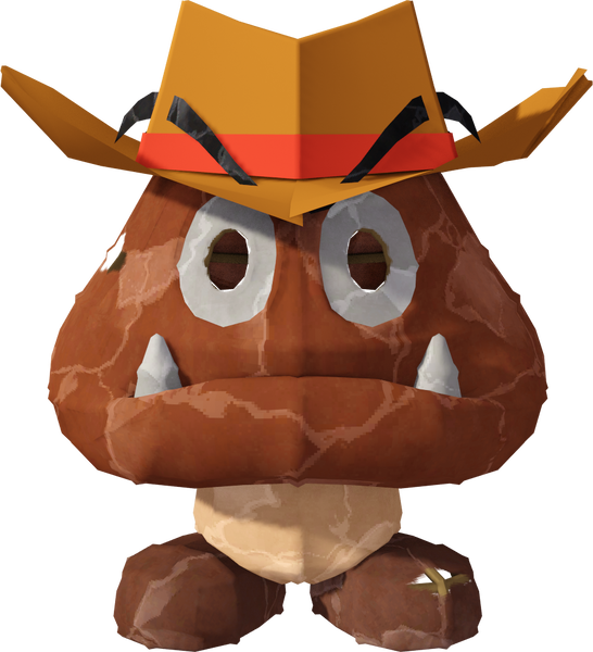 File:PMTOK PaperMachoGoombaOutlaw Render.png - Super Mario Wiki, the ...