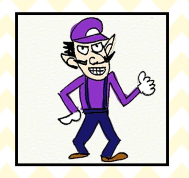File:WWG Waluigi amiibo Drawing.jpg - Super Mario Wiki, the Mario ...