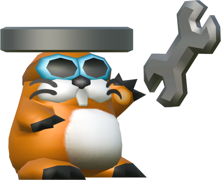 File:NSMBU Asset Model Rocky Wrench.png - Super Mario Wiki, the Mario ...