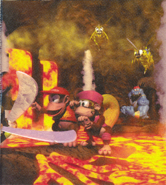 File:DKC2 Crocodile Cauldron group art.png - Super Mario Wiki, the ...