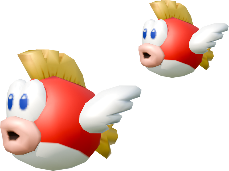 File:NSMBW Asset Model Big Cheep Cheep.png - Super Mario Wiki, the ...